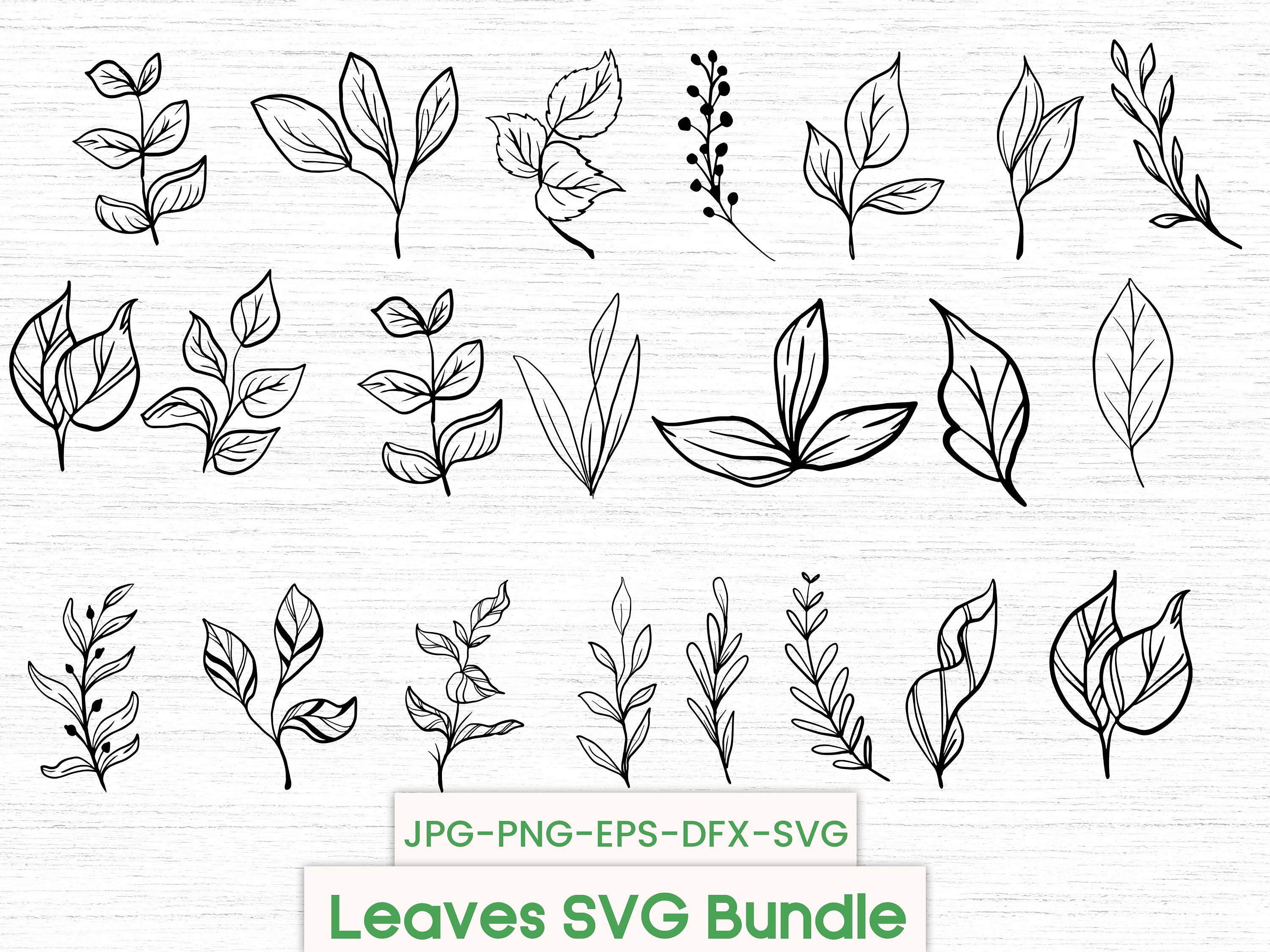 Leaves SVG Bundle, LEAF Svg, Tropical Leaves Clipart, Leaves Clipart ...