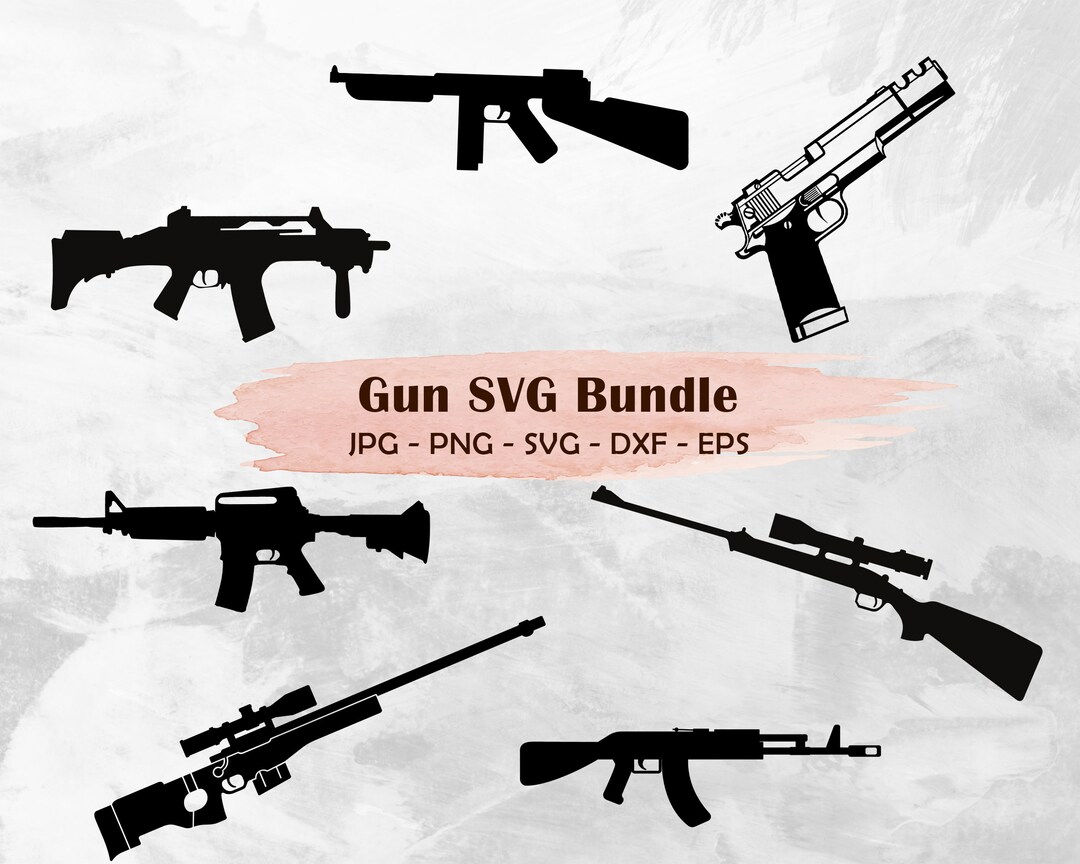 Gun Svg Png, Weapon SVG, Guns Silhouette SVG Cut Files, Guns Svg, Guns ...
