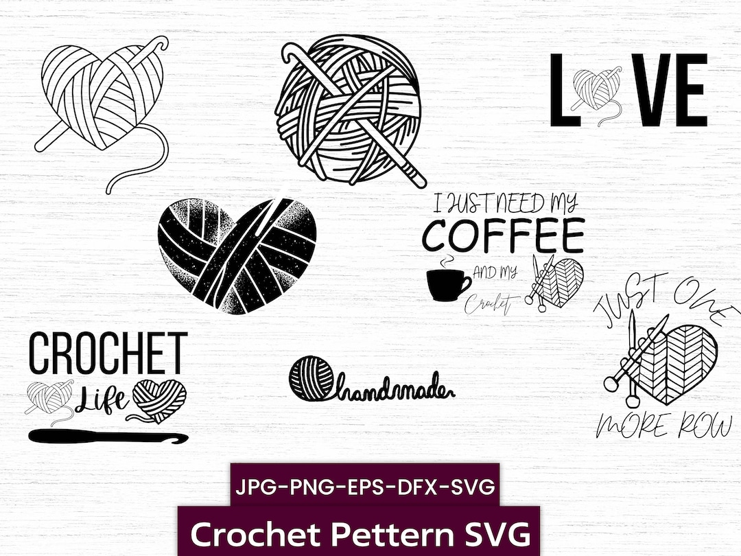 Buy Crochet Pattern Svg Bundle, Crochet Png Bundle, Crochet Shirt ...
