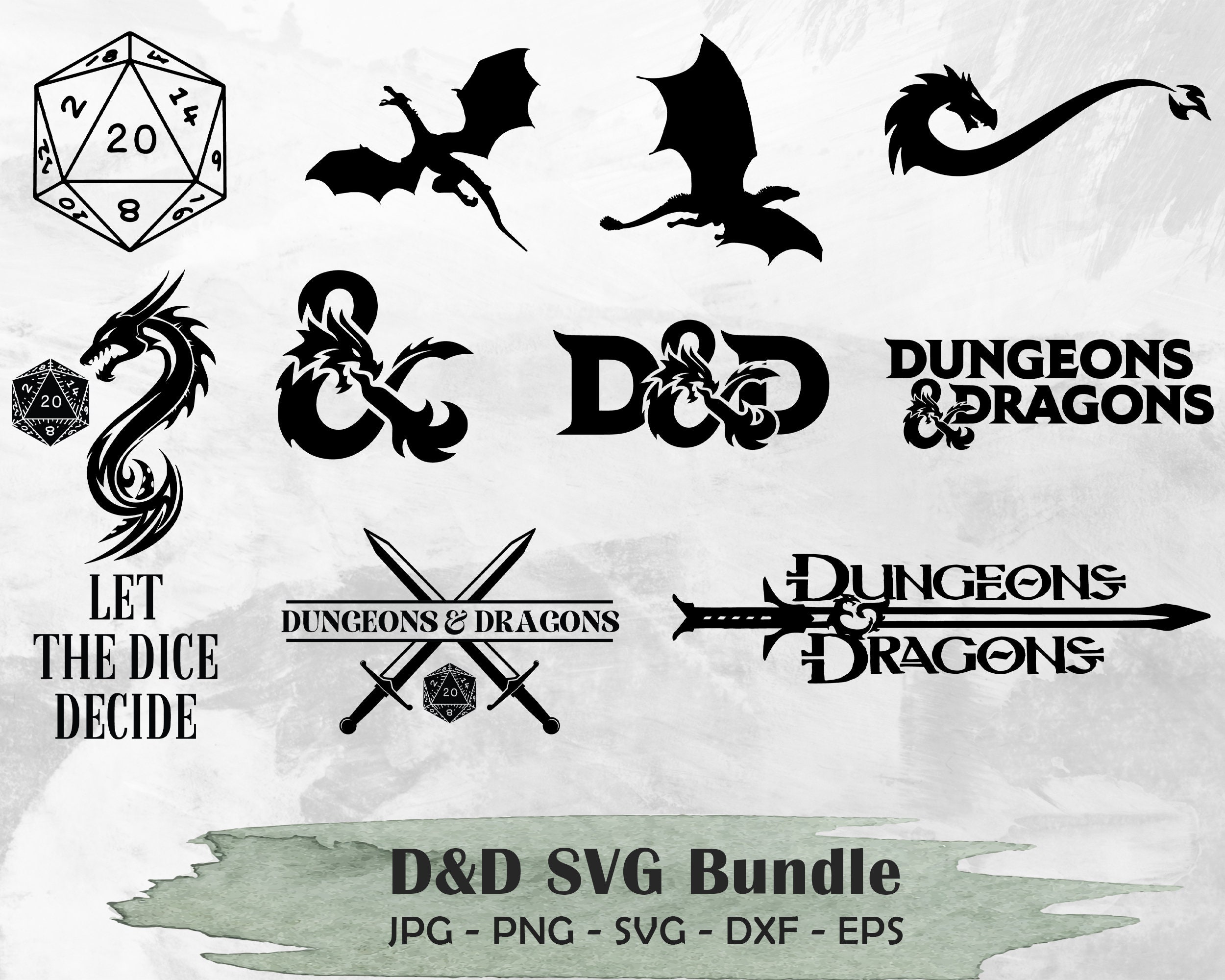 Dnd Svg Bundle, Dnd Png Bundle, Dnd Dxf Bundle, Dnd Silhouette Designs ...
