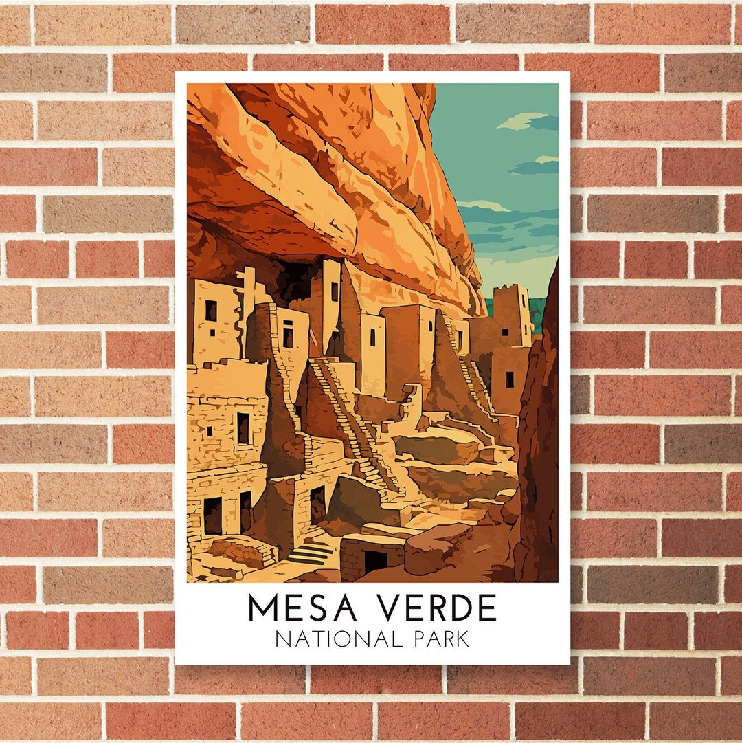 Mesa Verde National Park Poster Mesa Verde National Park Print Mesa ...