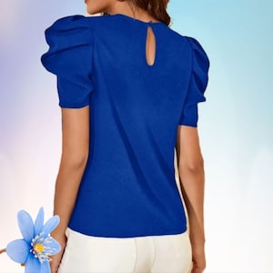 Puff Sleeve Top Sewing Pattern Instant Download Womens Blouse Pattern ...