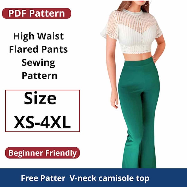 High Waisted Pants Pattern - Etsy