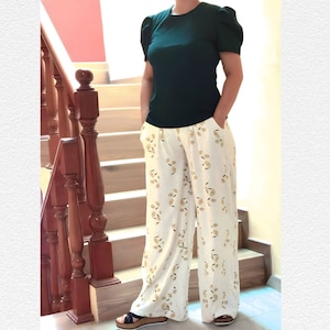 Puff Sleeve Top Sewing Pattern Instant Download Womens Blouse Pattern ...