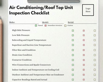 Hvac Inspection Checklist | Air Conditioning Hvac Inspection | Cooling ...