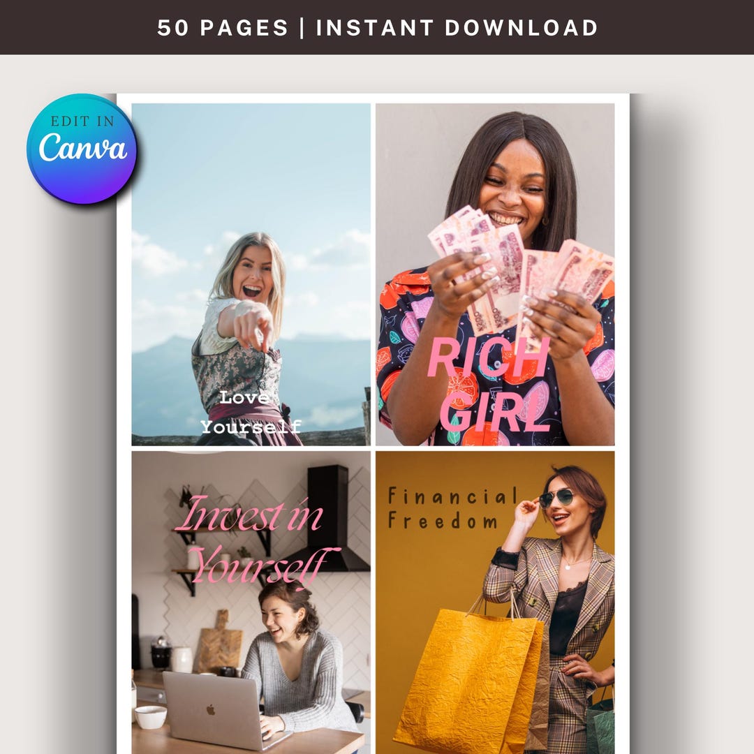 Vision Board Template for Women: 2025 Goals Kit (digital Download) - Etsy