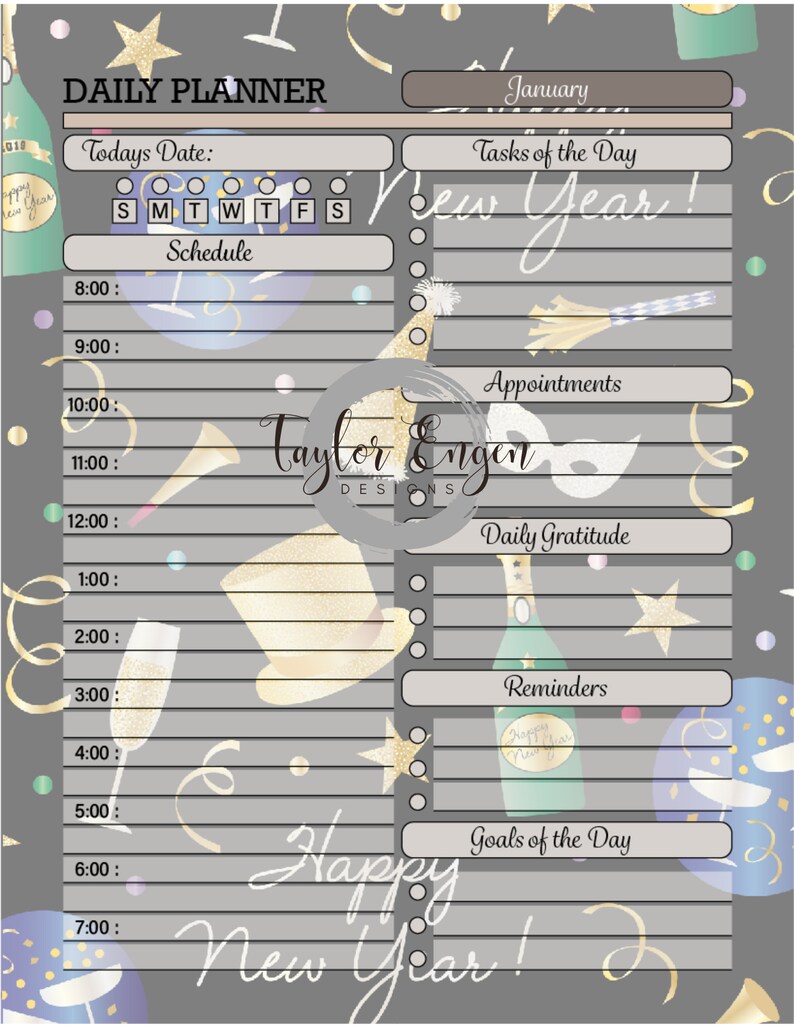 Daily Planner Printable Daily to Do List Work Day Schedule Daily ...