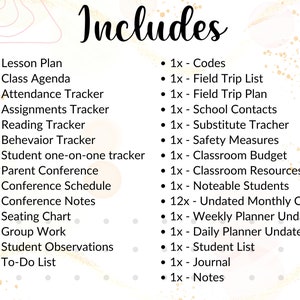 Teacher Planner Printable | Digital Teacher Planner | Teacher Planner ...