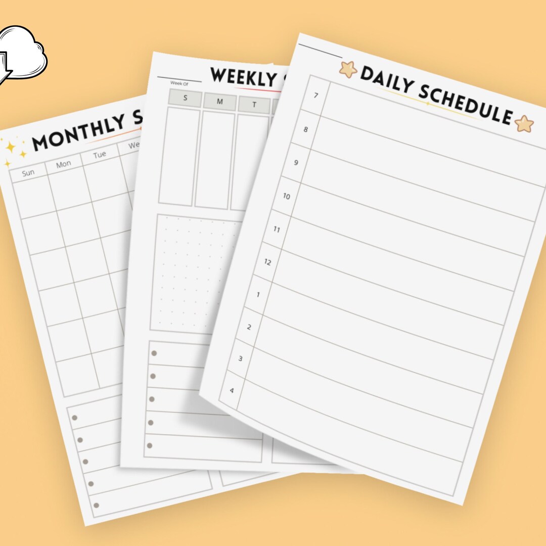Homeschool Planner Printable: Daily, Weekly, Monthly Schedules (A4 ...
