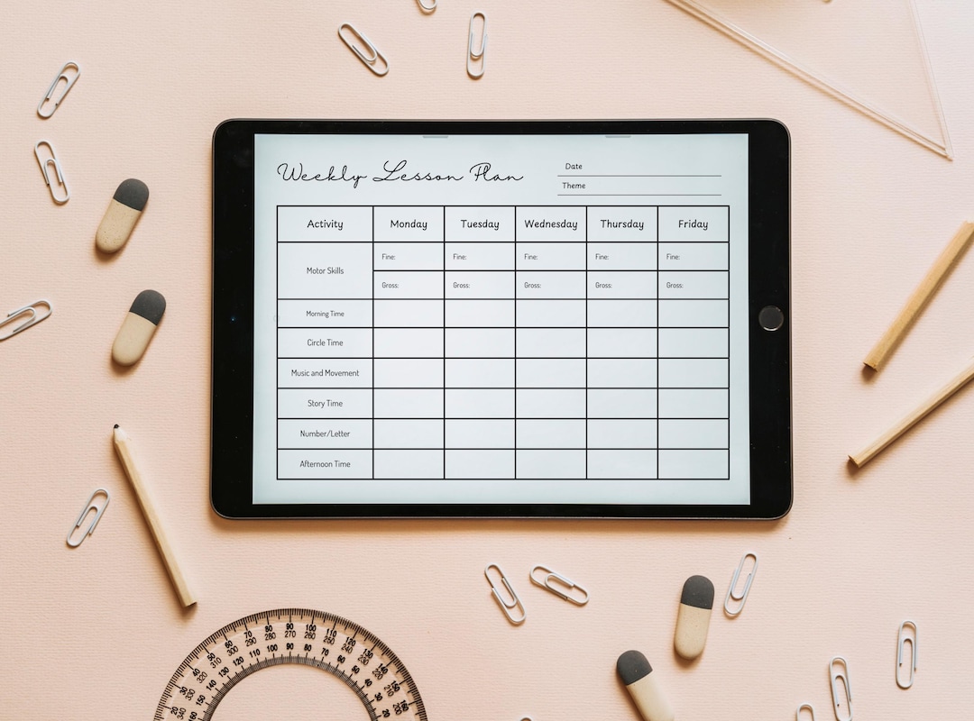 Pre K Schedule Template | Weekly Lesson Plan Template | Kids Daily ...