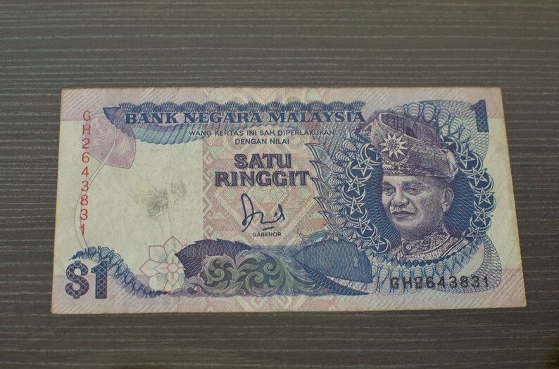 Malaysia Bank Note Satu Ringgit Paper Note Paper Currency - Etsy