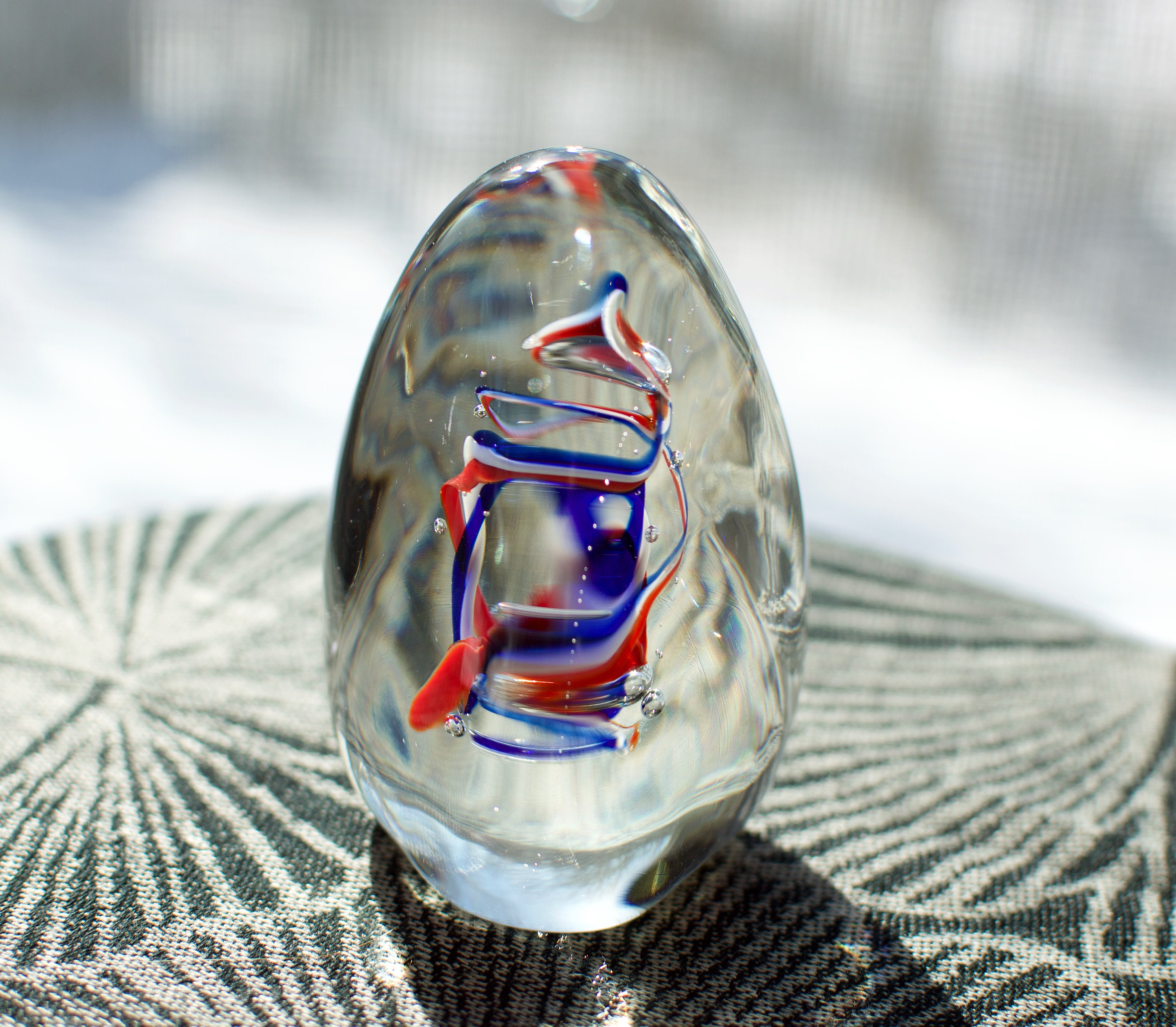 Art Glass Paperweight, Monte Dunlavy Paperweight, Handblown Paperweight ...