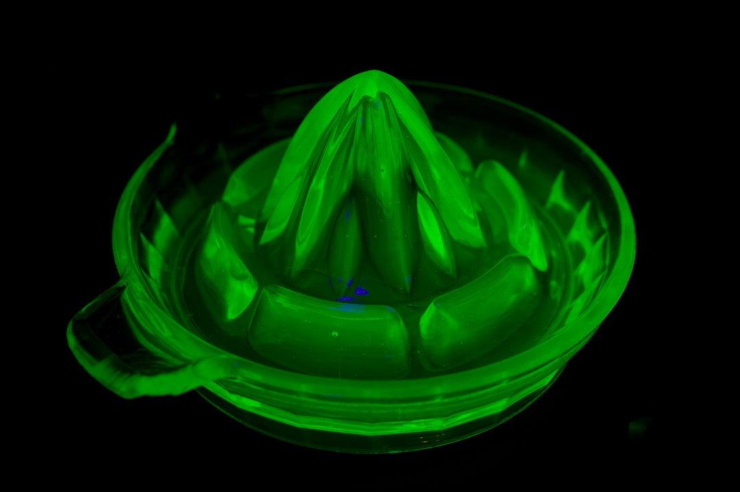 Uranium Glass, Green Glass, Radioactive Glass, Vintage Green Glass ...