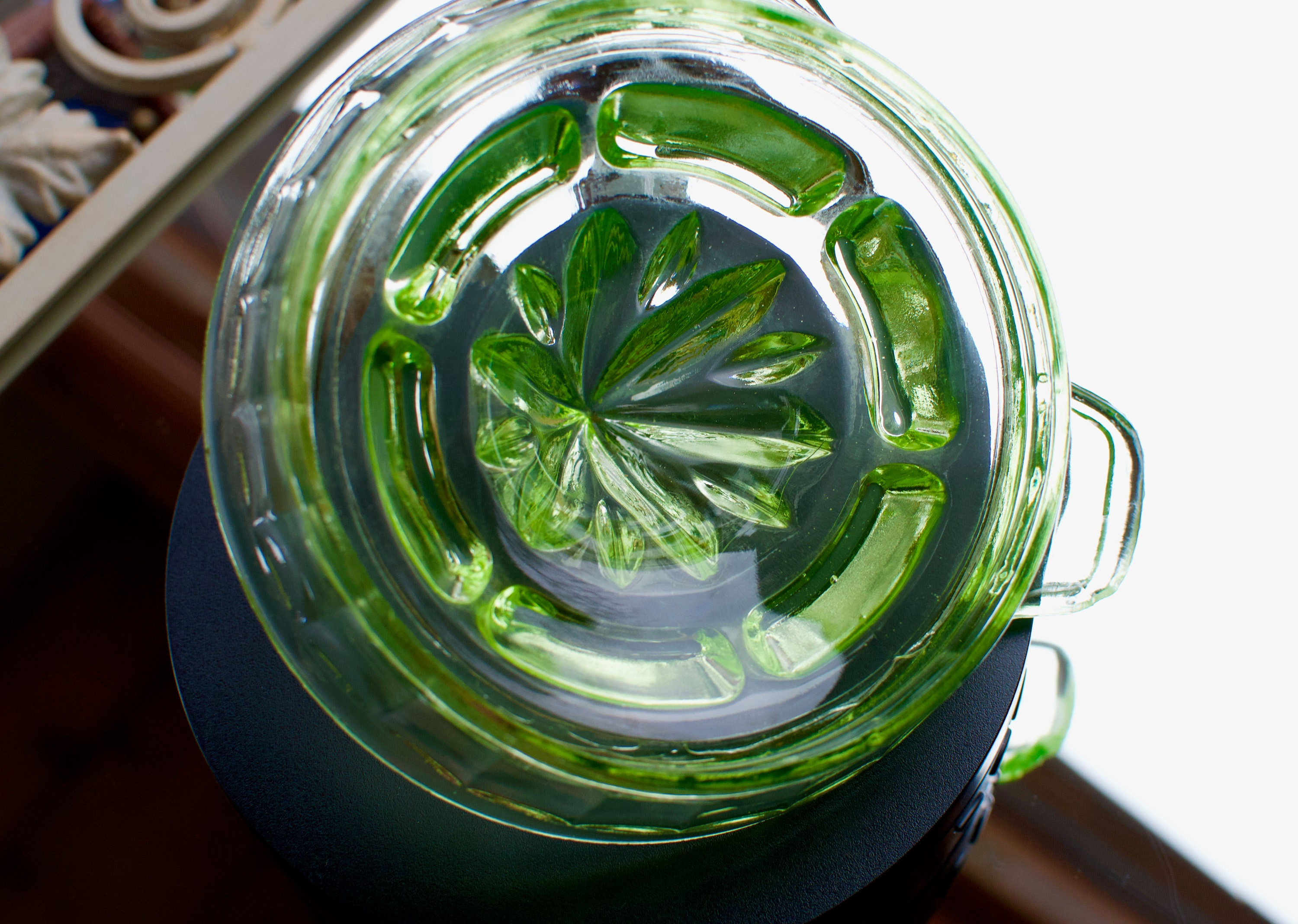 Uranium Glass, Green Glass, Radioactive Glass, Vintage Green Glass ...