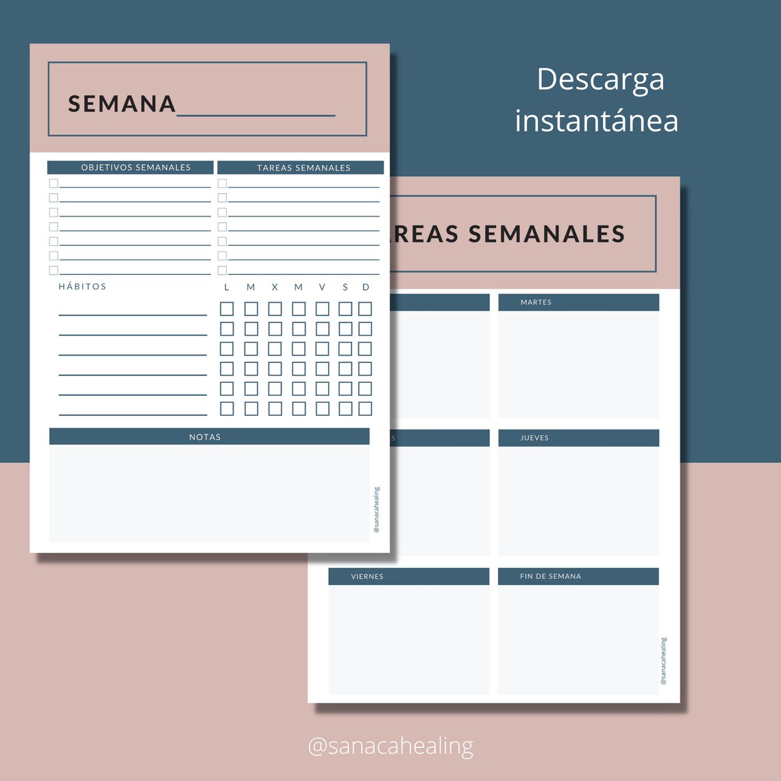 PLANIFICADOR de OBJETIVOS pdf Digital e imprimible / PLANNER de metas ...