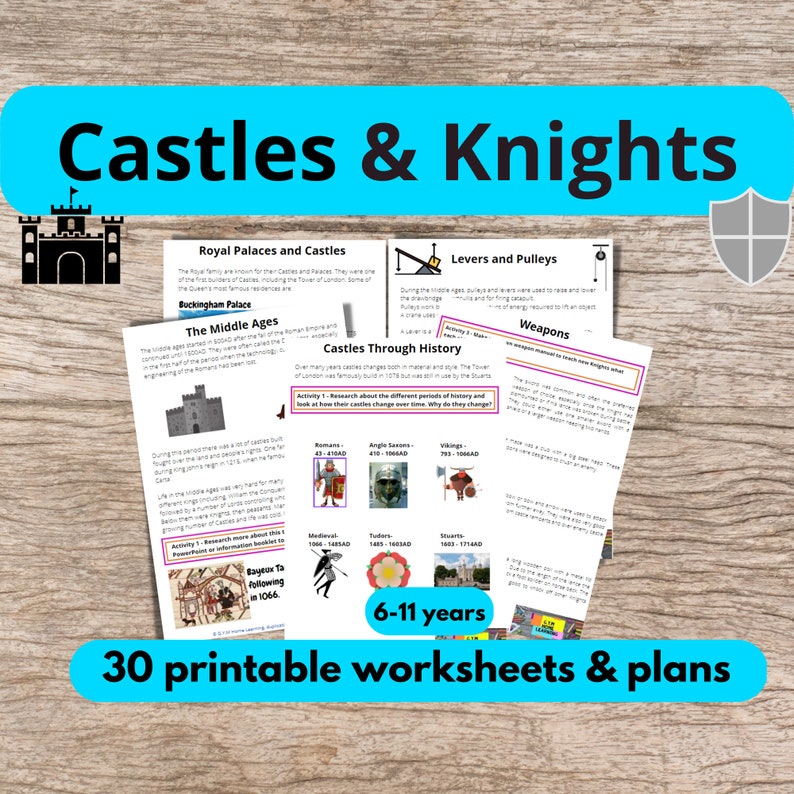 Digital Castle and Knights Activity or Study Unit, Lesson Plans and ...
