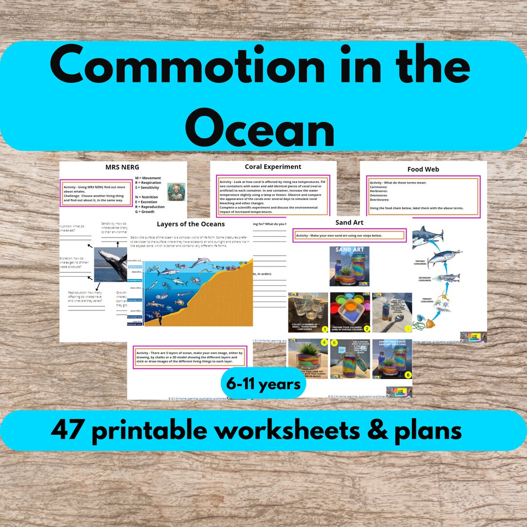 Ocean and Sea Study Unit Layers of the Ocean Activities Whales, Turtles ...