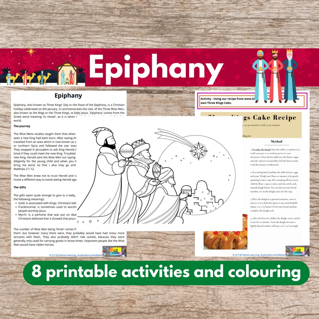 Wise Men and Epiphany Activities Christian January 6th Celebration Kids ...