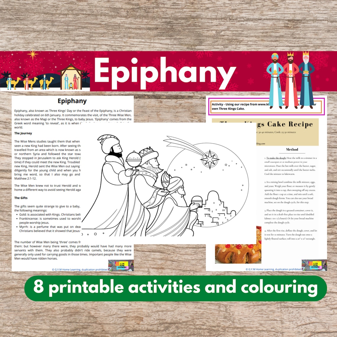 Wise Men and Epiphany Activities Christian January 6th Celebration Kids ...