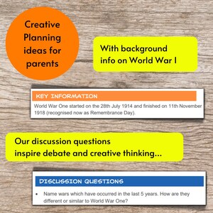 World War I Remembrance Day Study Unit Digital WWI Worksheets and ...
