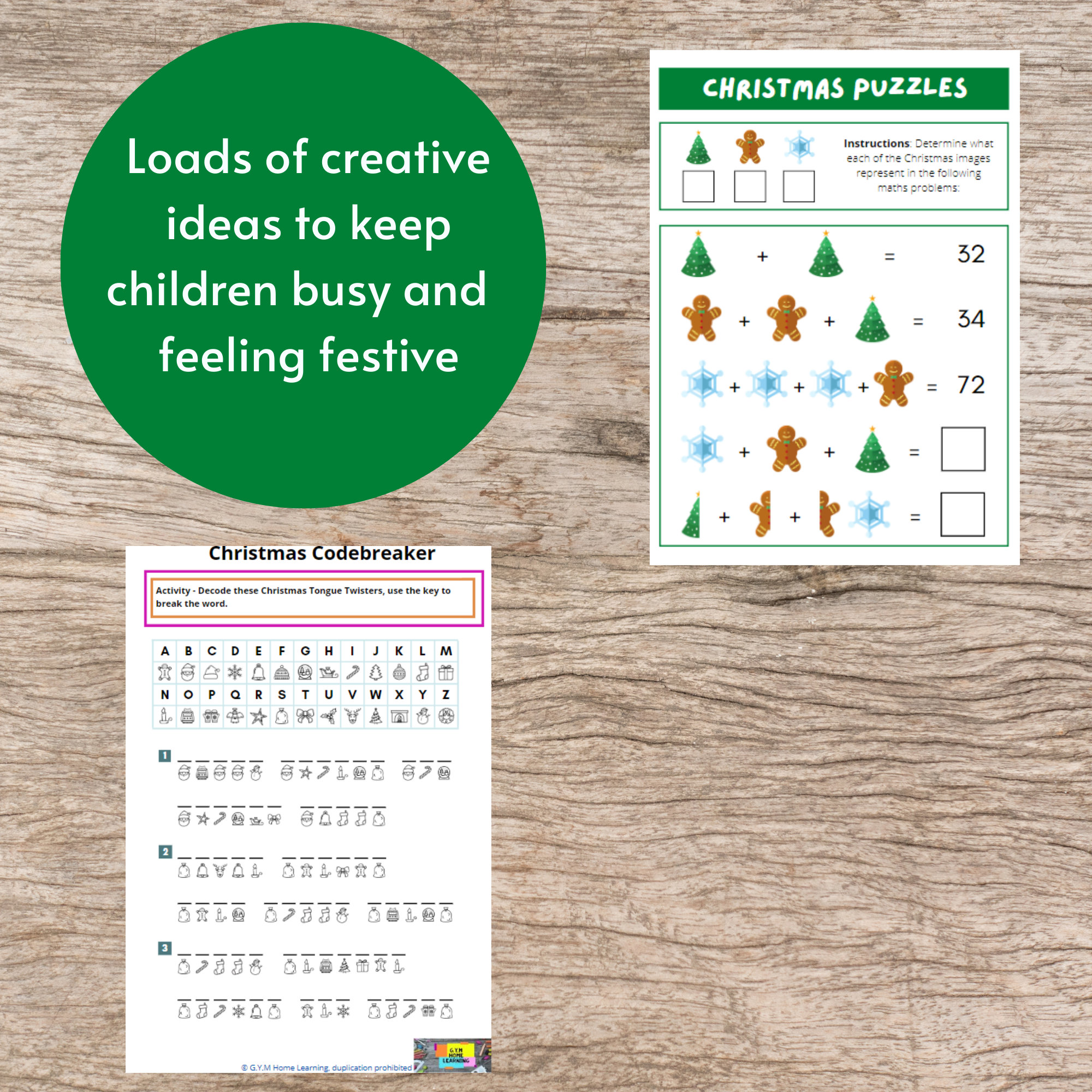 Digital Christmas Activity Worksheets Kids Printable Advent Christmas ...
