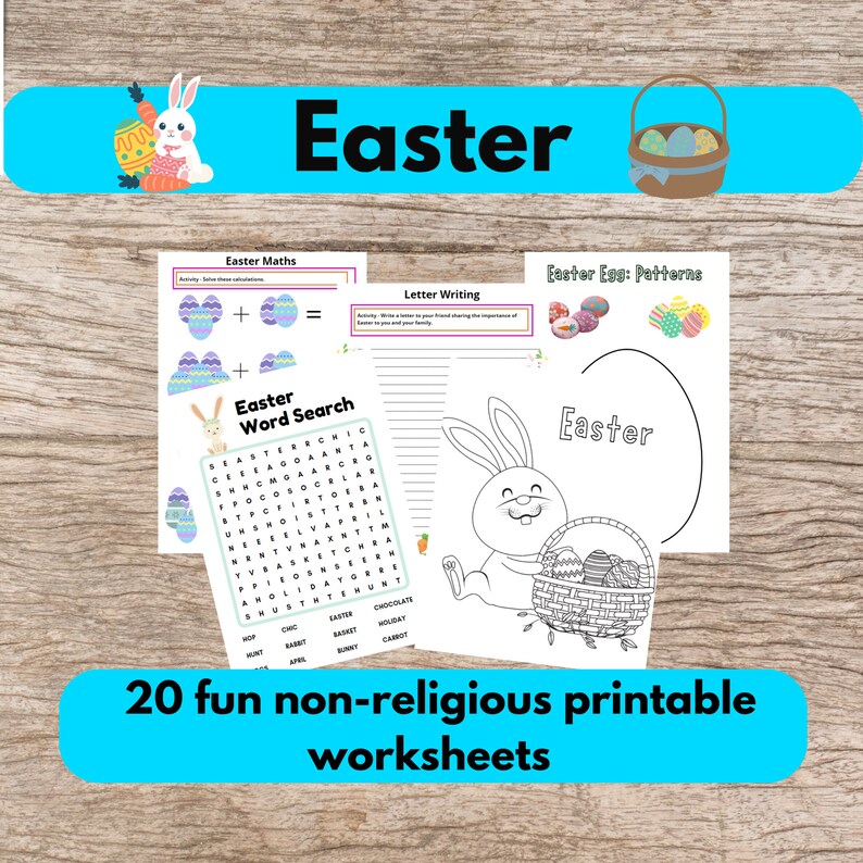 Easter Digital Colouring and Worksheets Home Learning Printable ...