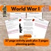 World War I Remembrance Day Study Unit Digital Worksheets and Planing ...