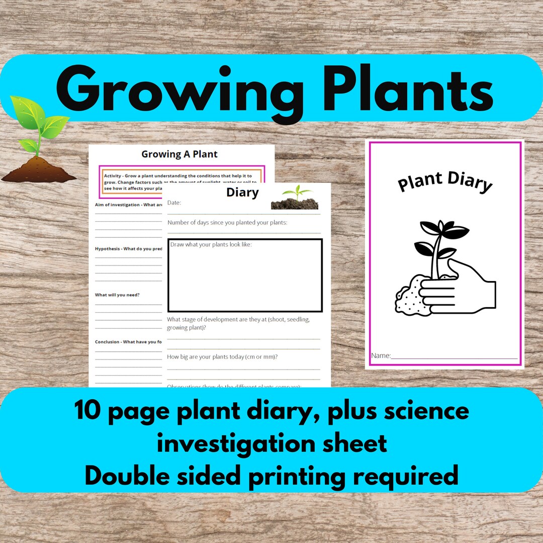 Digital Science Investigation and Growing Plant Diary Printable ...