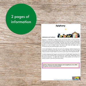 Wise Men and Epiphany Activities Christian January 6th Celebration Kids Worksheets Three Kings ...