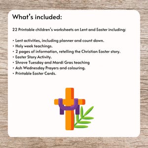 Lent and Easter Activities Shrove Tuesday and Ash Wednesday Kids Worksheet Lent Daily Tracker ...