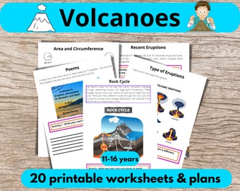 Volcano Natural Disasters Science Cards Homeschool - Etsy