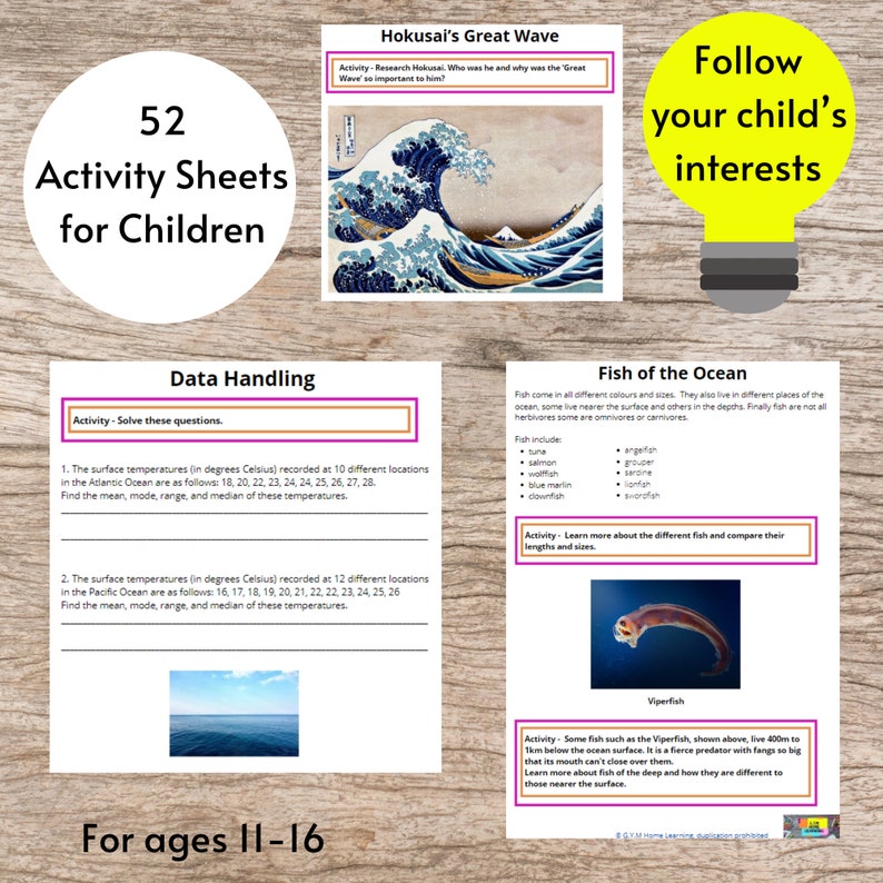 Ocean Activity Pack Digital Learning Life Under the Sea With Submarines ...