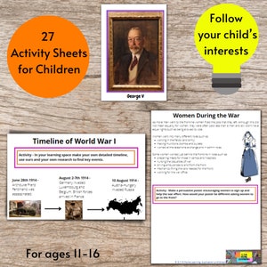 World War I Remembrance Day Study Unit Digital WWI Worksheets and ...
