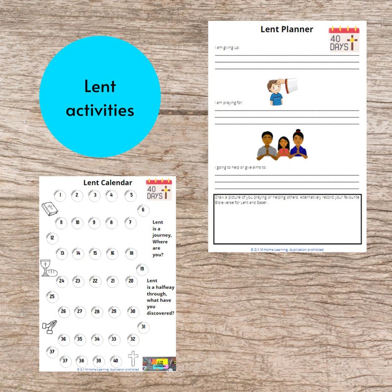 Lent and Easter Activities Shrove Tuesday and Ash Wednesday Kids Worksheet Lent Daily Tracker ...