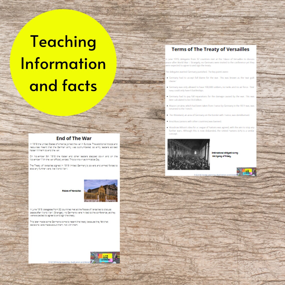 World War I Digital Home Education Activity Sheets, Treaty of ...