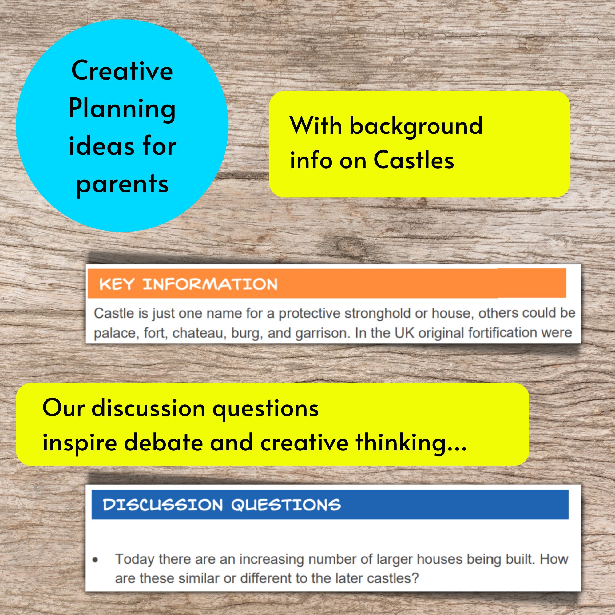 Castle and Knights Educational Worksheets and Parents' Plans Printable ...