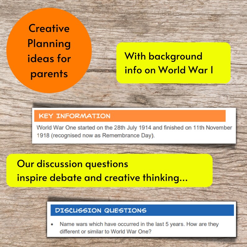World War I Remembrance Day Study Unit Digital Worksheets and Planning ...