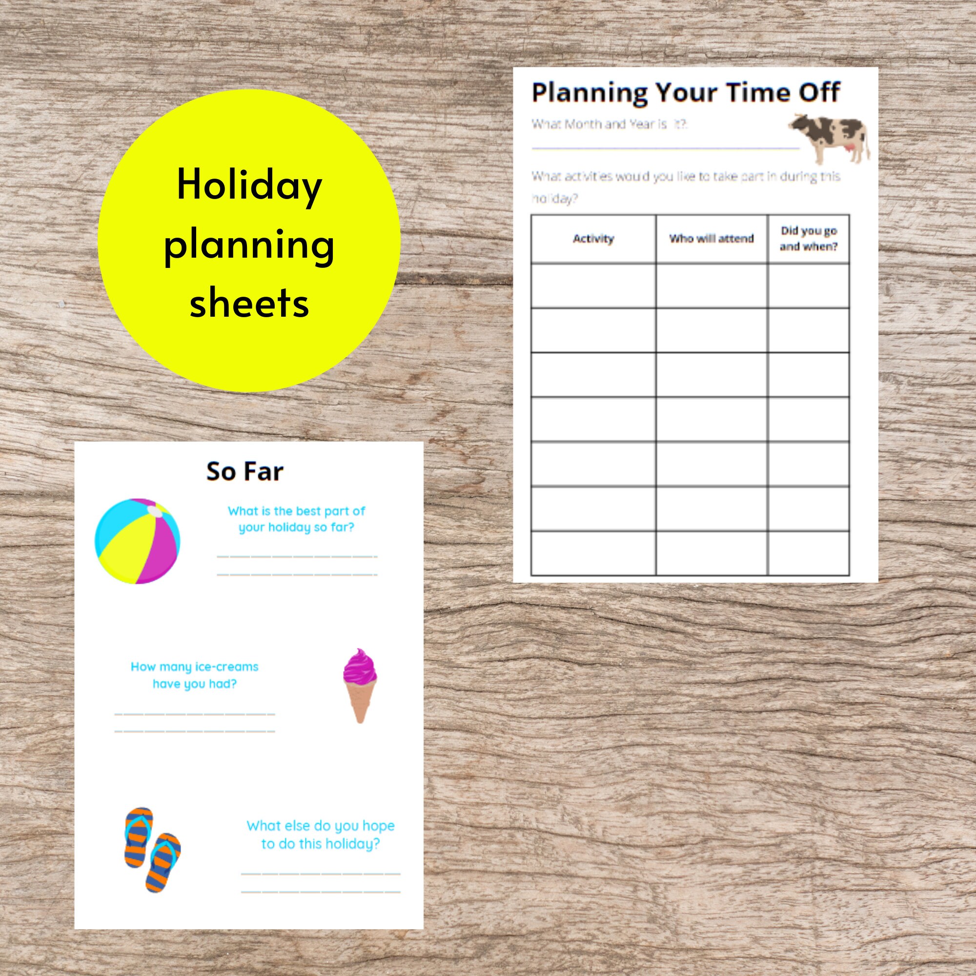 Summer Holiday Diary Printable Kids Vacation Journal With Holiday ...