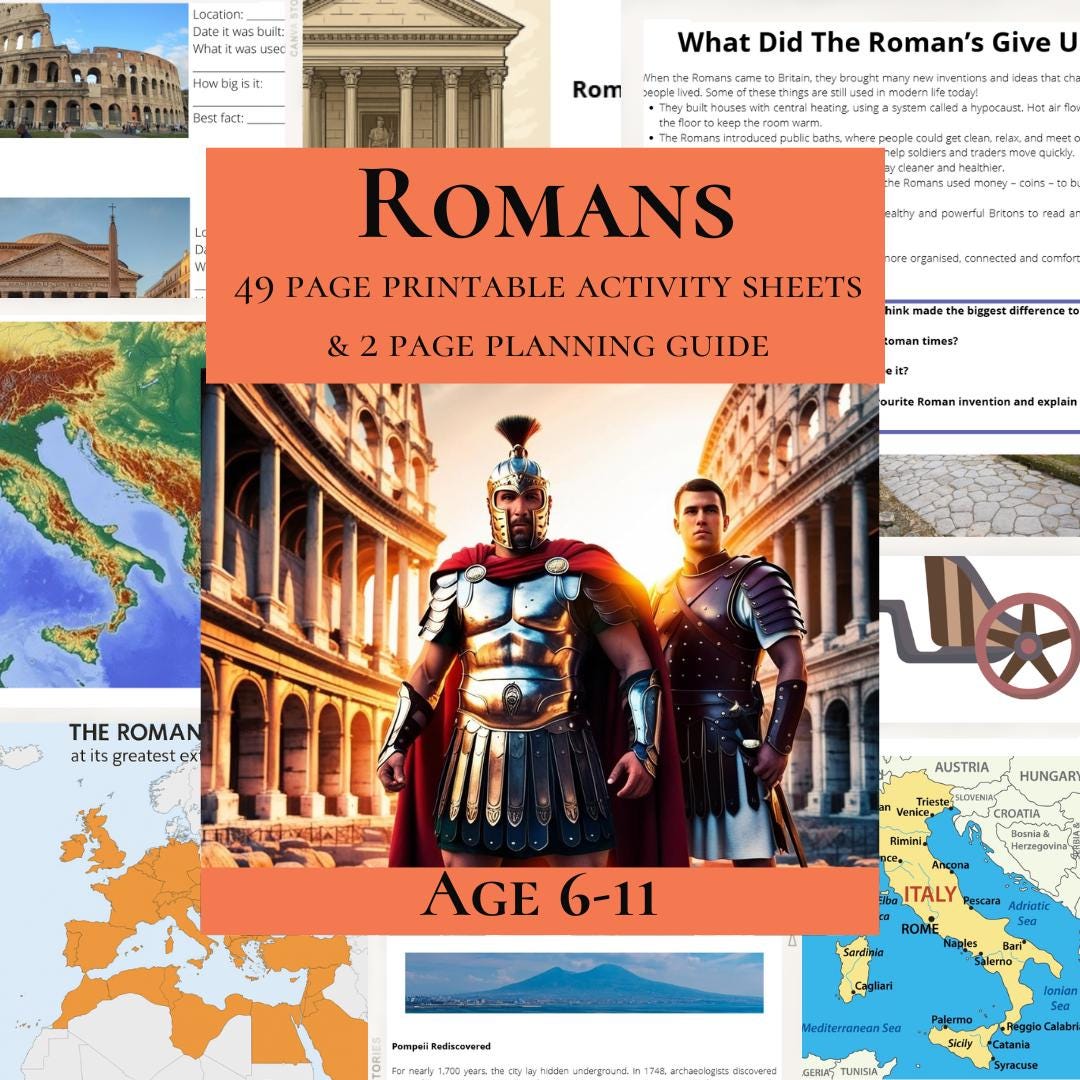 Ancient Rome Educational Worksheets and Planning Printable Home ...