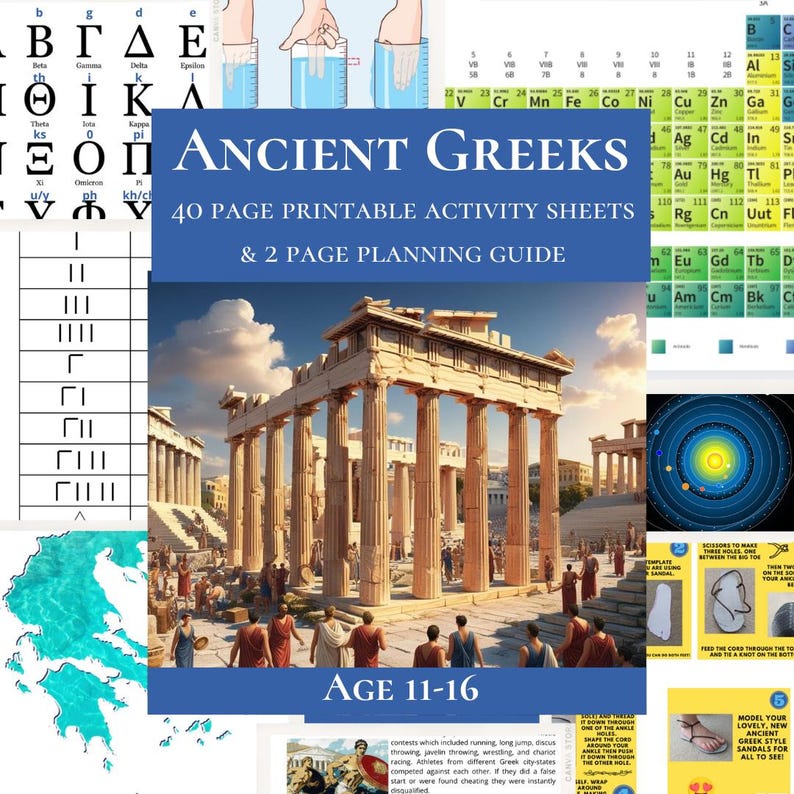 Ancient Greek Study Unit Printable Kids Ancient Greece Activities or ...