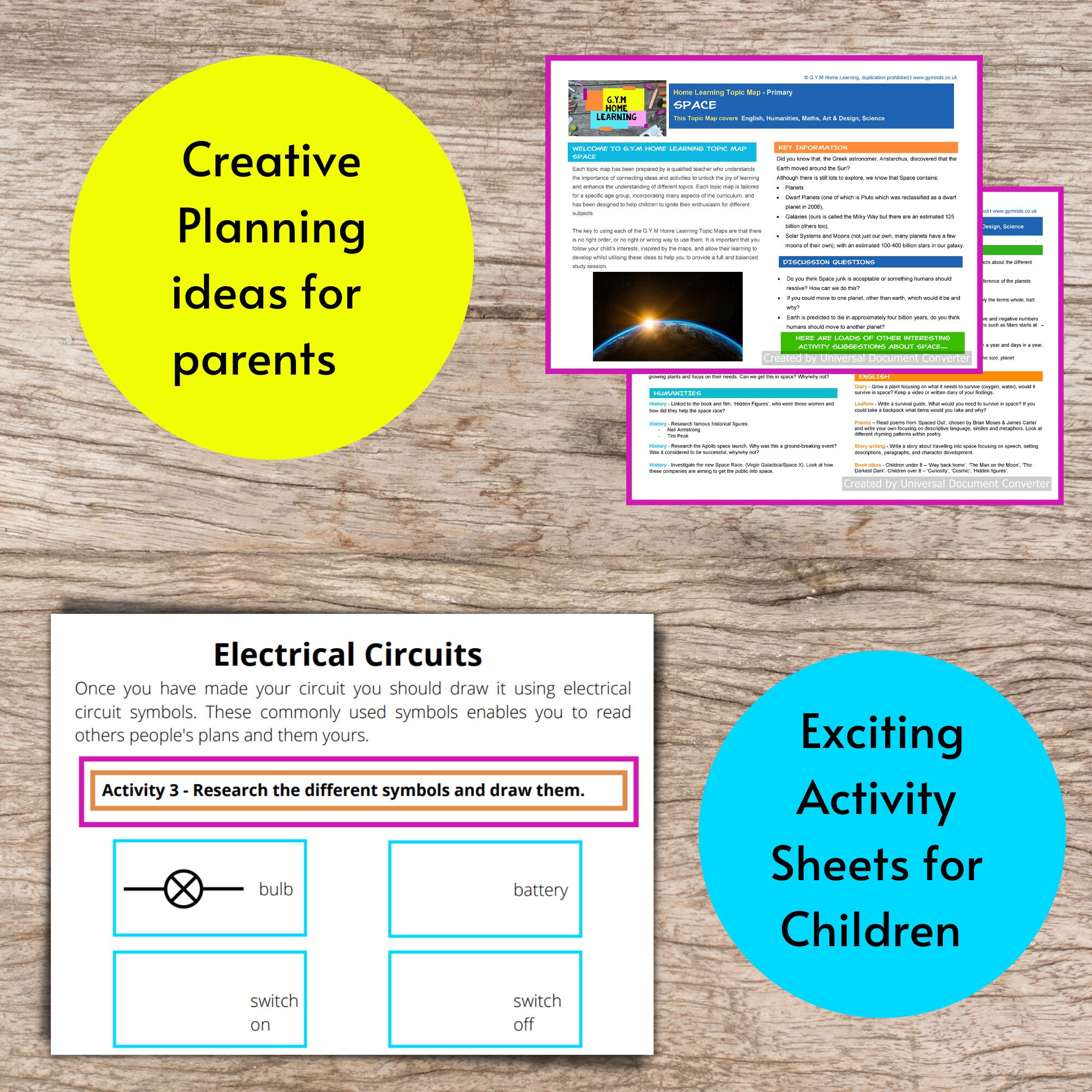 Space Lesson Educational Worksheets and Planning Printable Planet ...