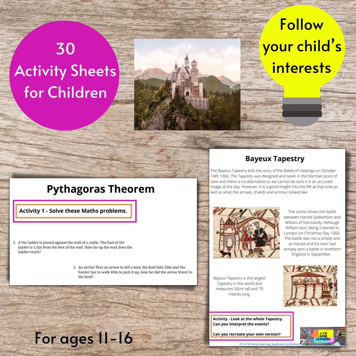 Castle and Knights Educational Worksheets and Parents' Plans Printable ...