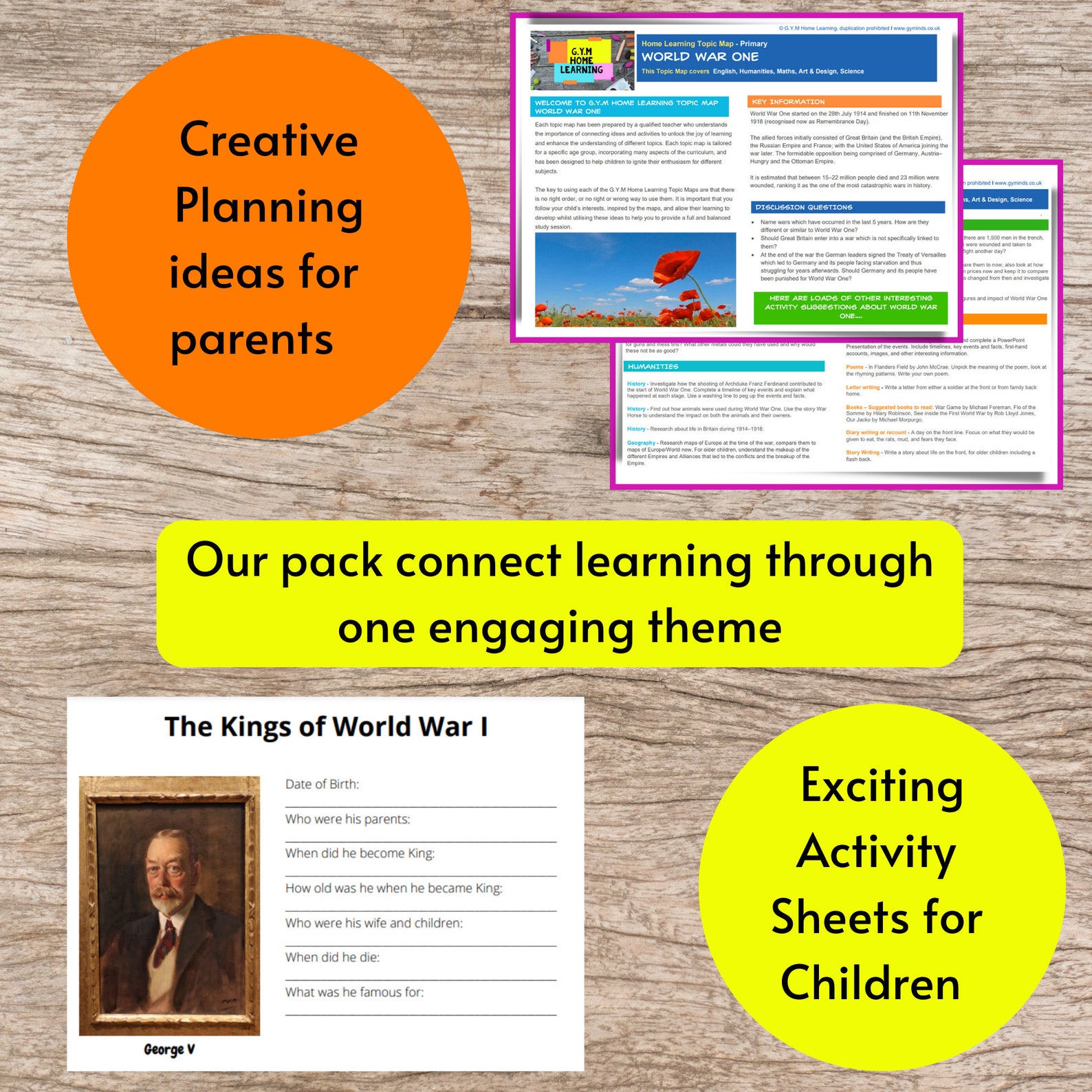 World War I Remembrance Day Study Unit Digital Worksheets and Planning ...