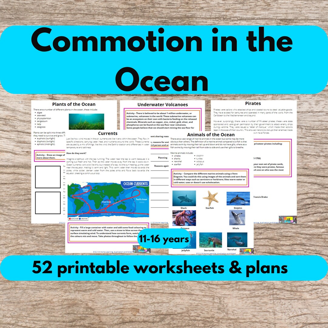 Ocean Activity Pack Digital Learning Life Under the Sea With Submarines ...