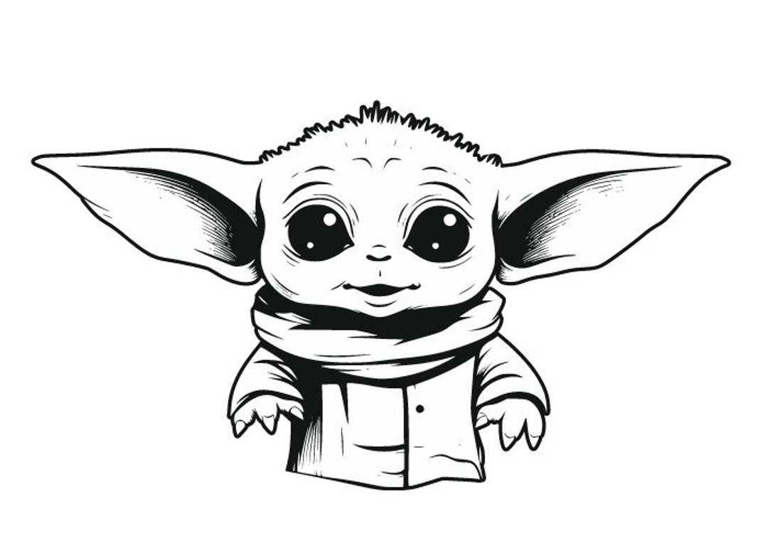 Grogu Vector File for Laser Cutting Machine - Etsy