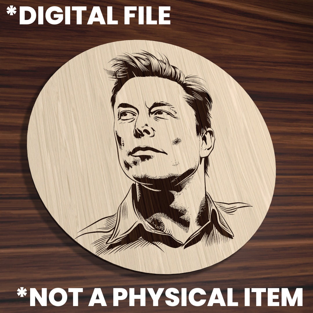 Elon Musk Vector Portrait for CNC Engraving Machine - Etsy