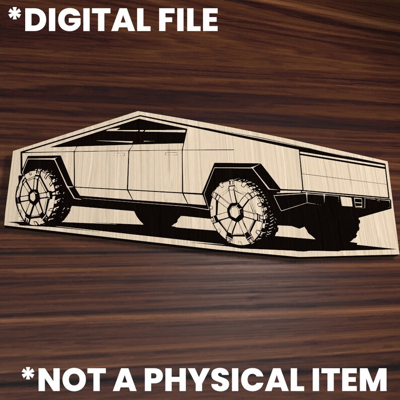 Cybertruck CNC File for Laser Cut and Engraving, 3 in 1 - Etsy