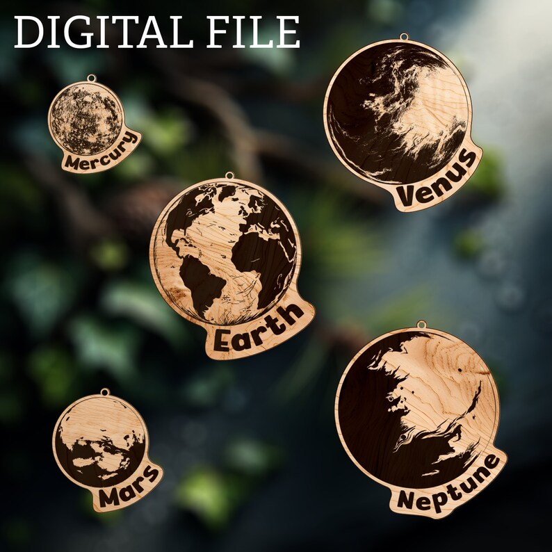 Planets of Solar System Pack File for CNC Machine, Great for Kids of ...