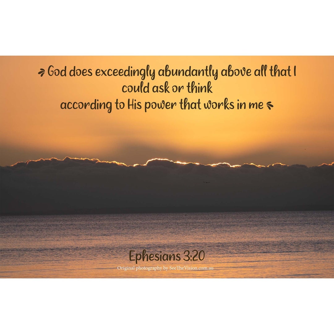 Sunset Ocean Photo Art: Inspirational Bible Verse (digital Download) - Etsy