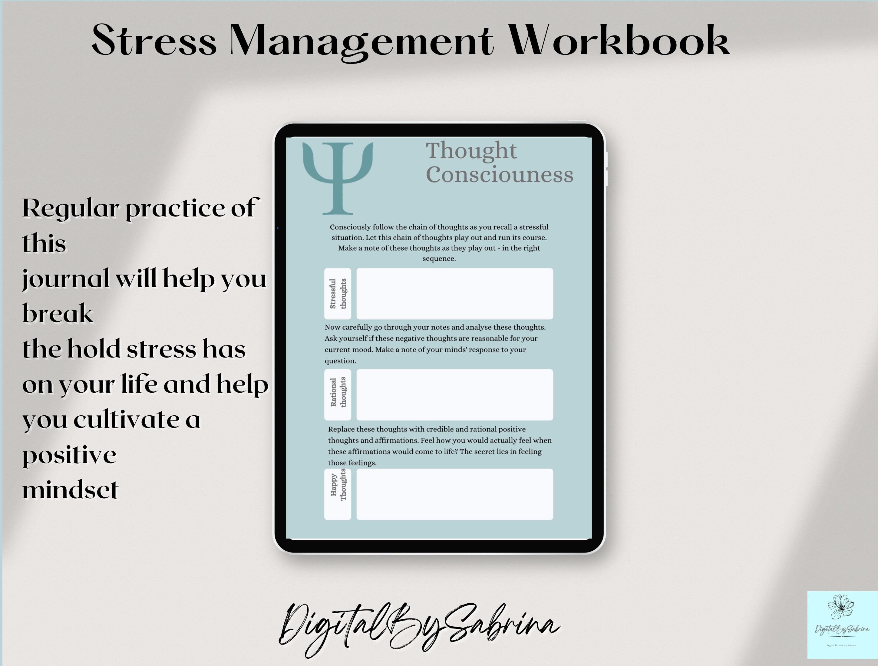 Stress Anxiety Therapy Workbook,burnout Book, Emotional Burnout Control ...